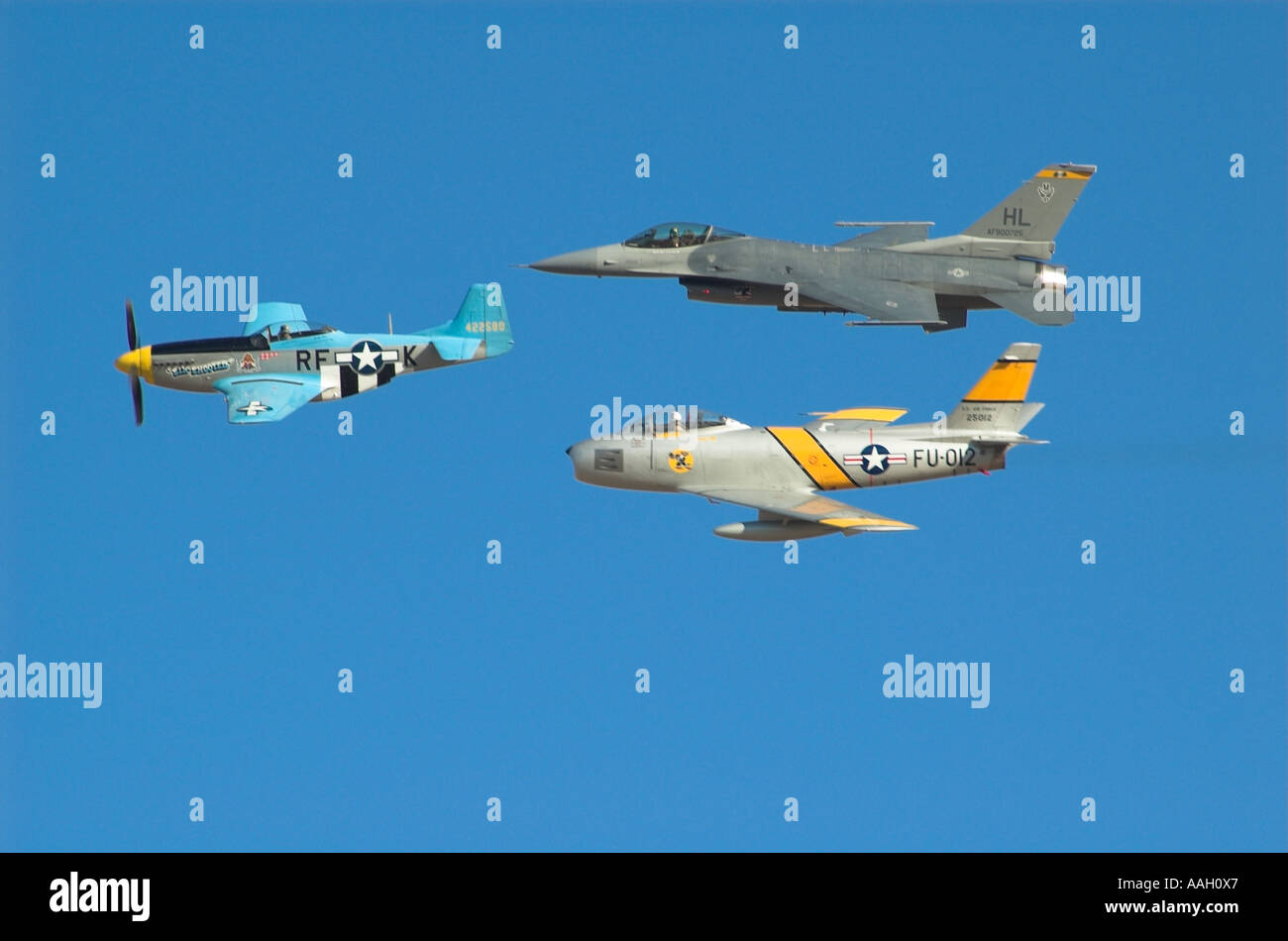 Historic Flight Showing Fighting Aircraft from World War 2, the Korean ...