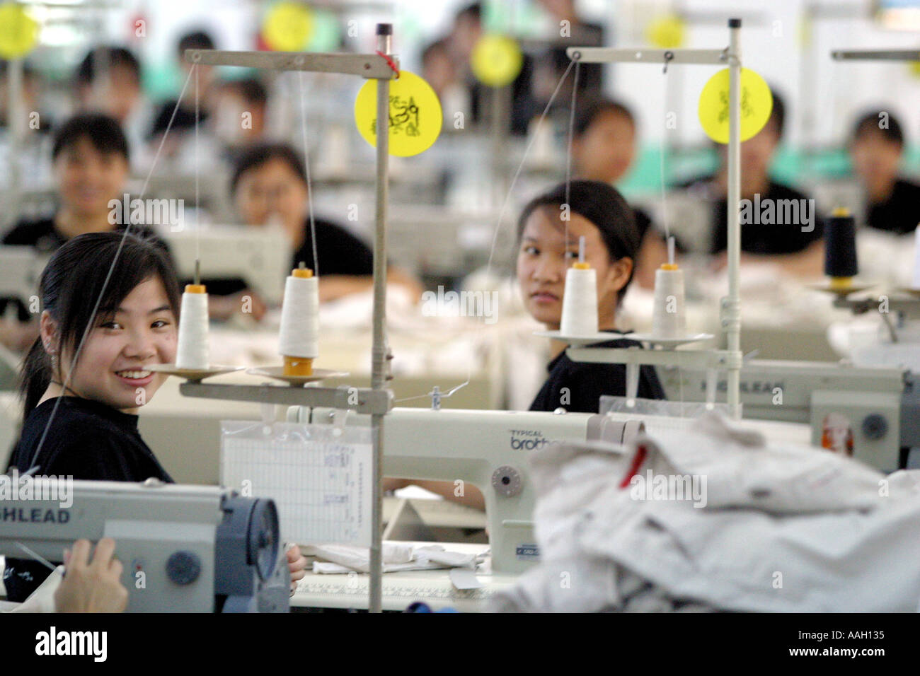 Asian textile workers Stock Photo - Alamy