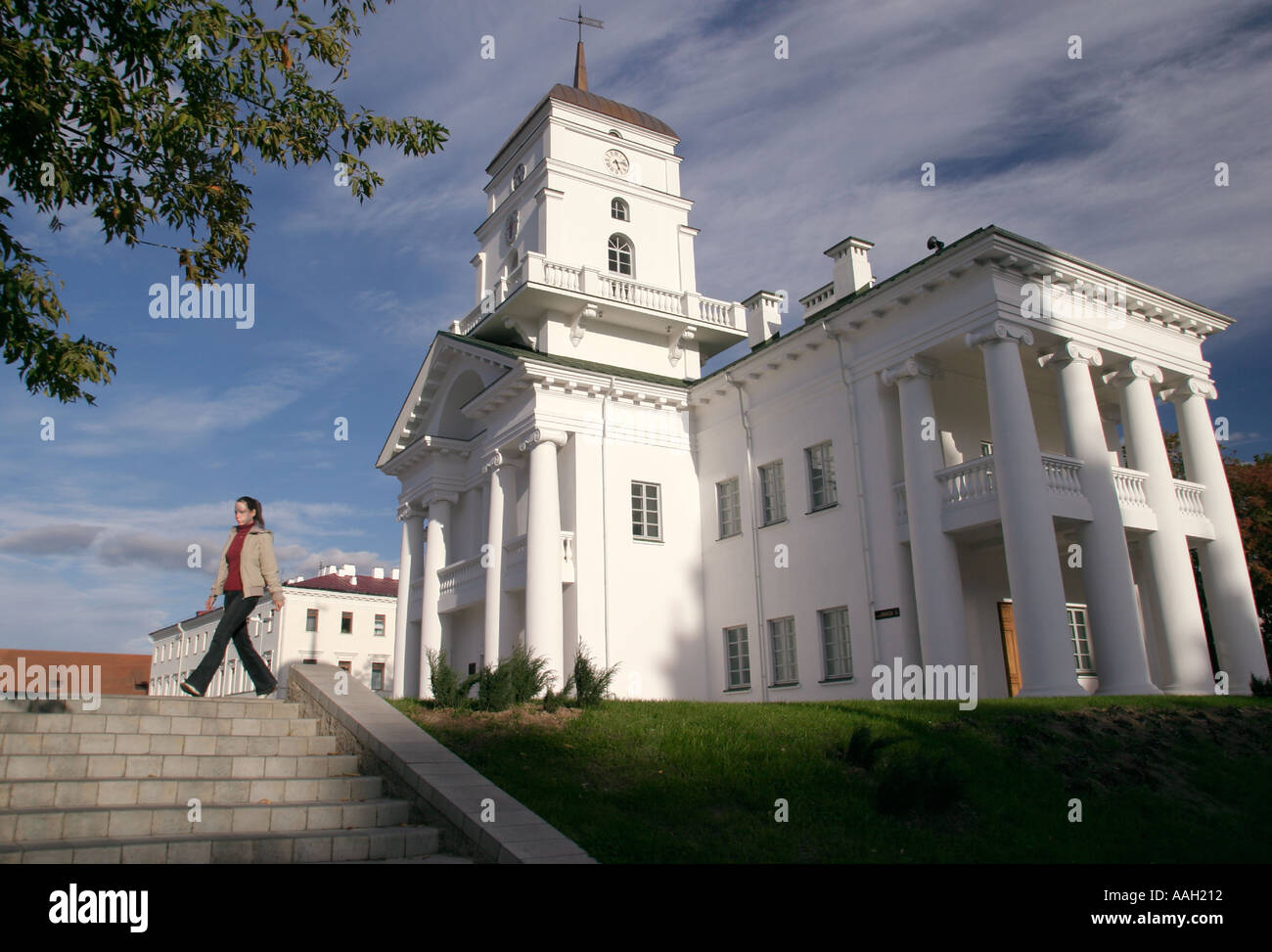 The rebuilt old town hall in Minsk, capital of the former Soviet ...
