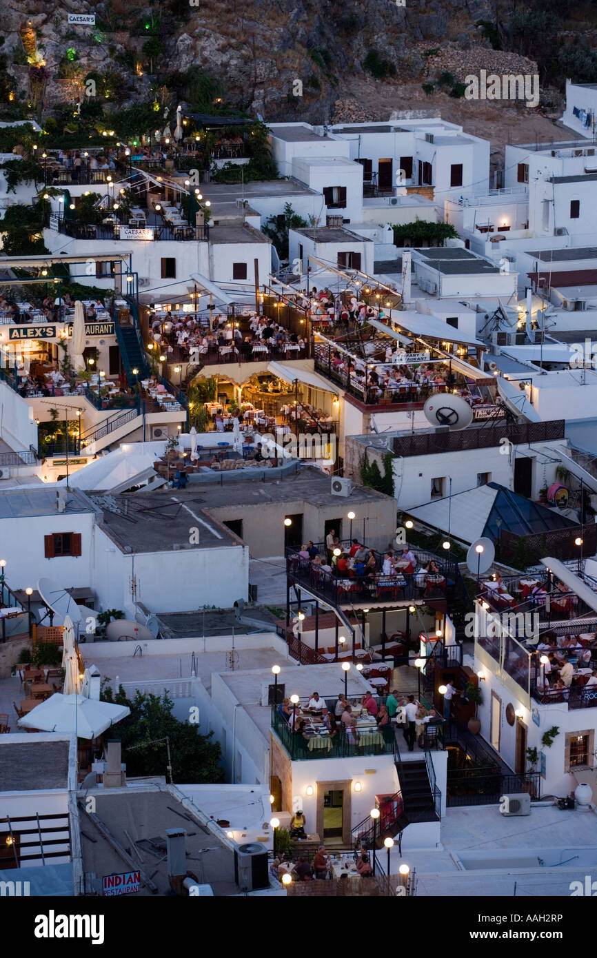 Lindos night greek islands greece hi-res stock photography and images ...