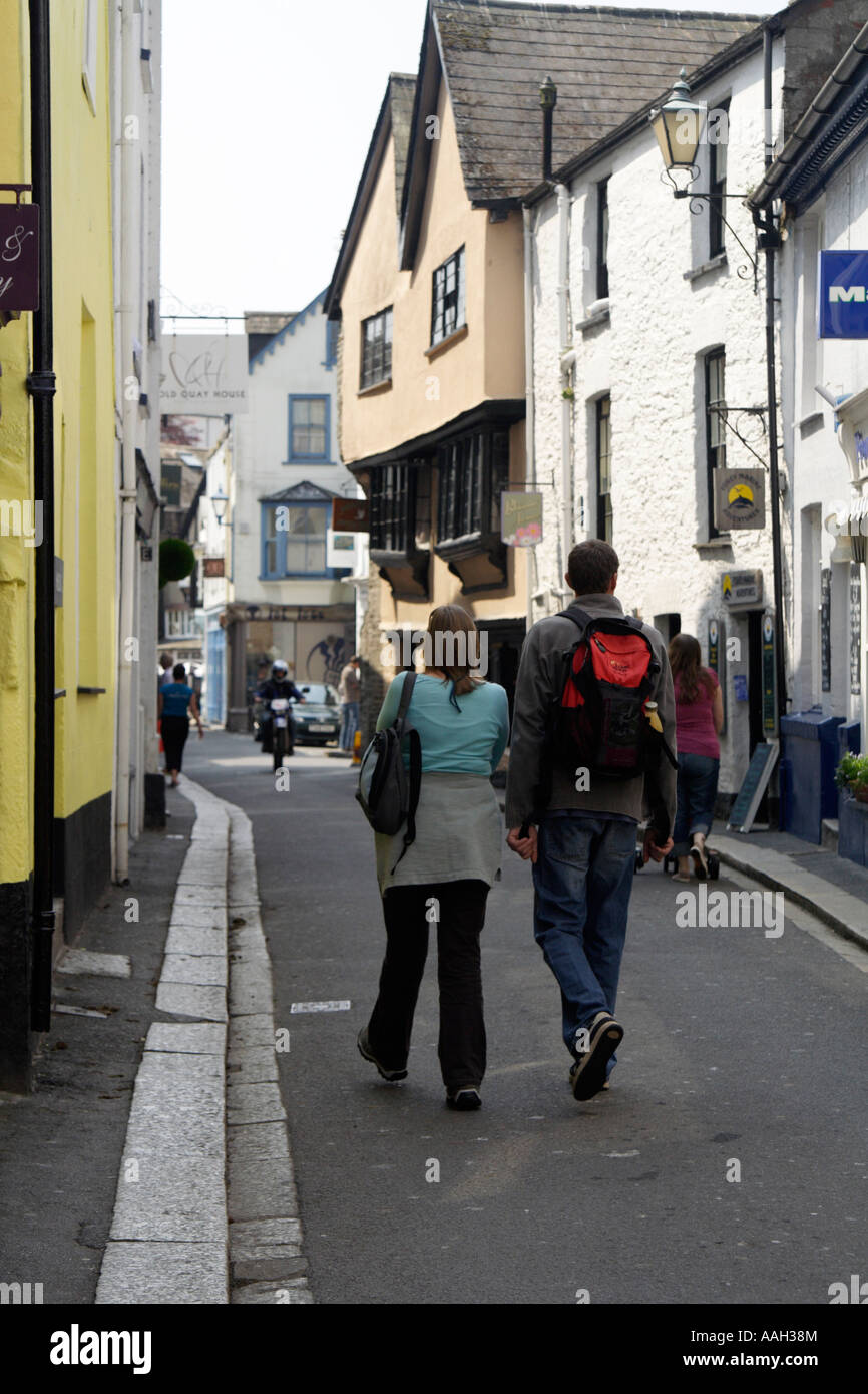 Fowey street scene hi-res stock photography and images - Alamy