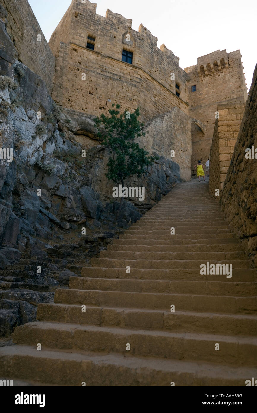 Hellenistic staircase leading to the main archaeological area of the ...