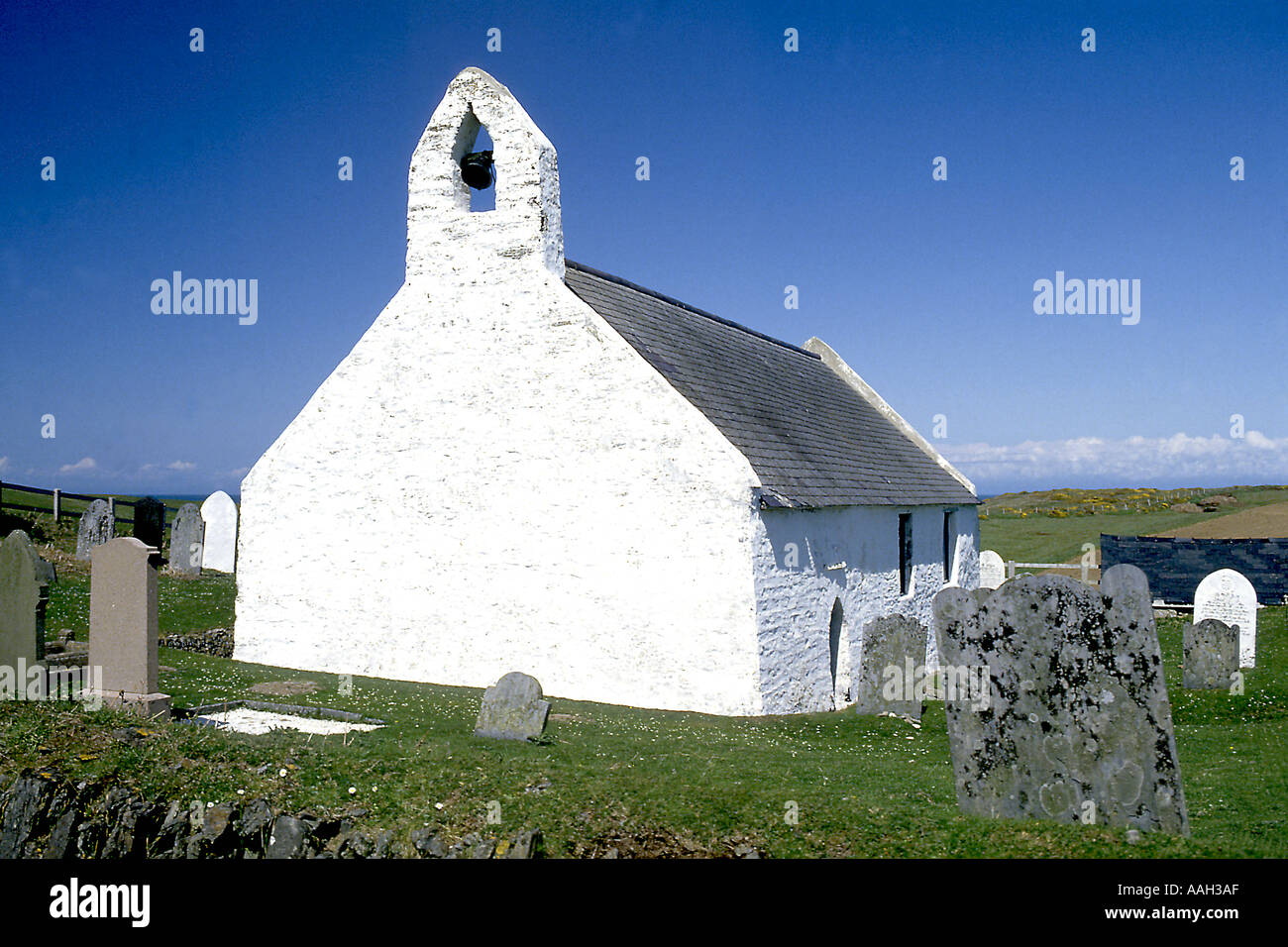 Church of the Holy Cross at Mwnt Cardiganshire Mid Wales Stock Photo ...
