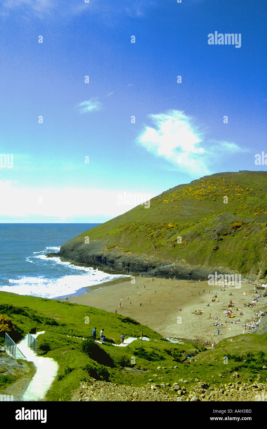 Pathway leading to the beach at Mwnt Cardiganshire Mid Wales Stock ...