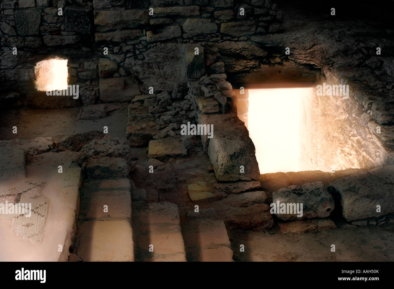 Entrance into Underground Building Dungeon Light at Night Stock Photo ...