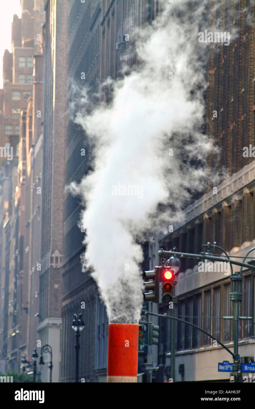Steam pipe vent in New York City Stock Photo - Alamy
