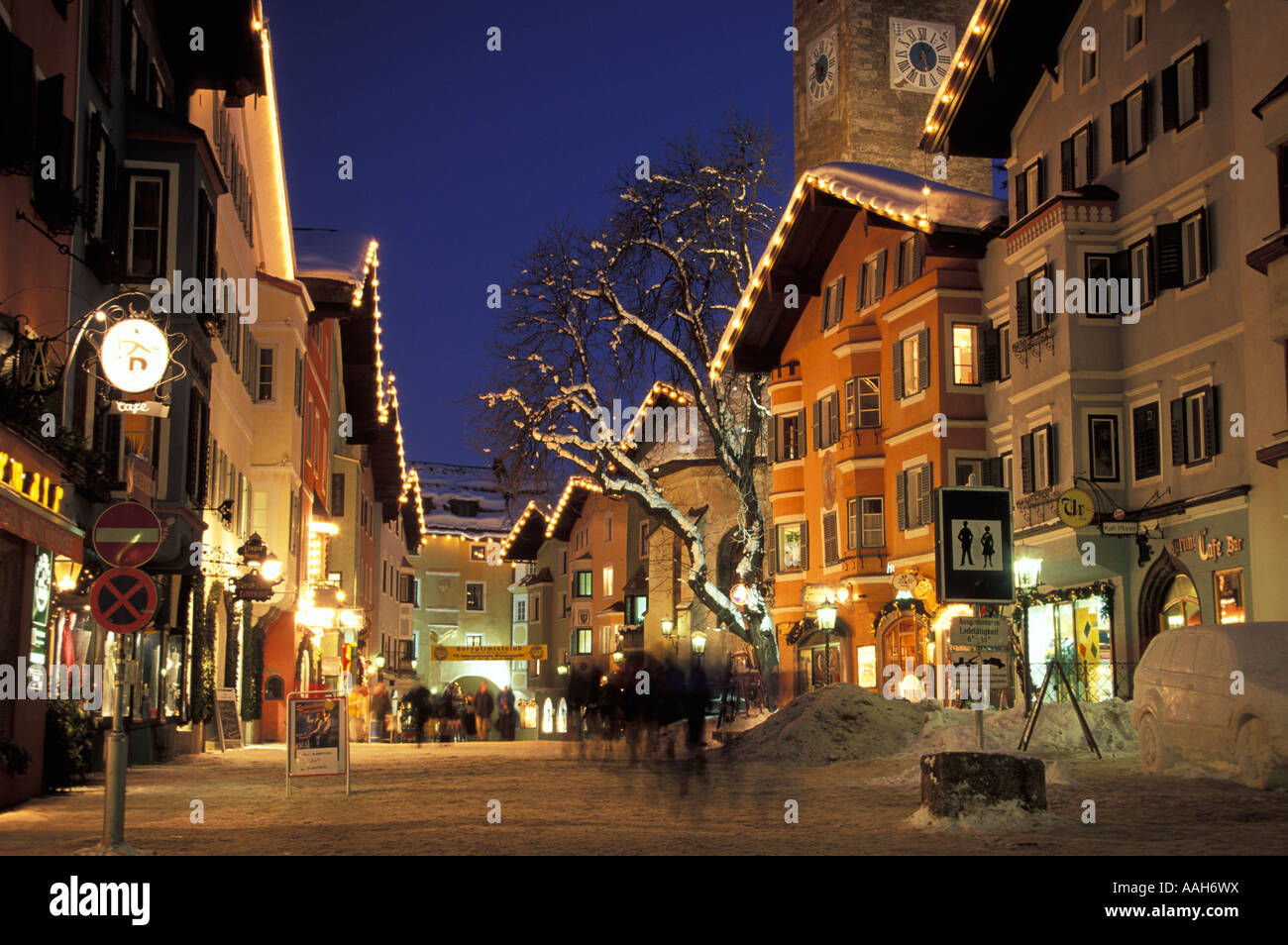 Christmas lights downtown Kitzbuhel Tyrol Austria Stock Photo - Alamy