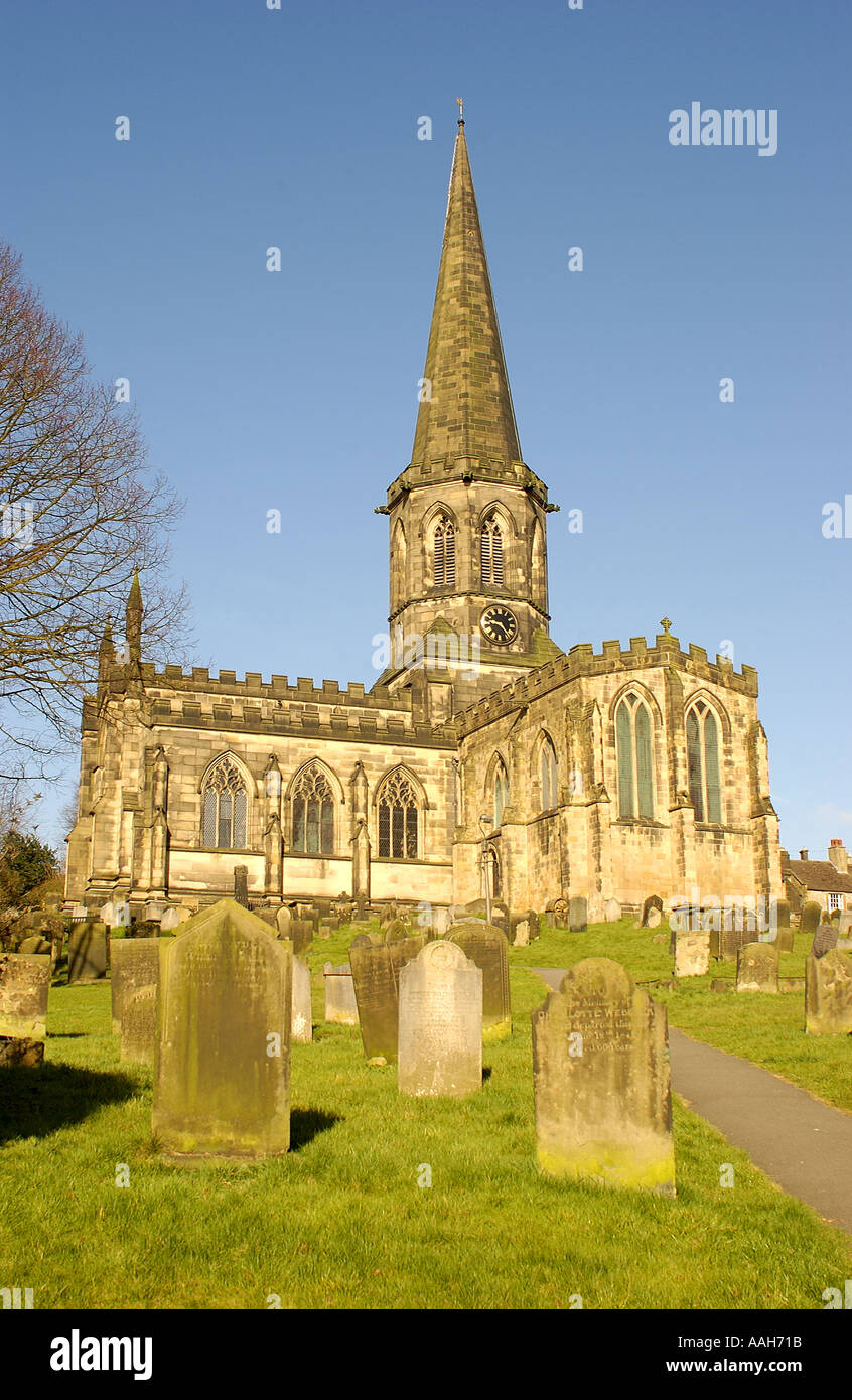 Bakewell Parish church Derbyshire England Stock Photo - Alamy