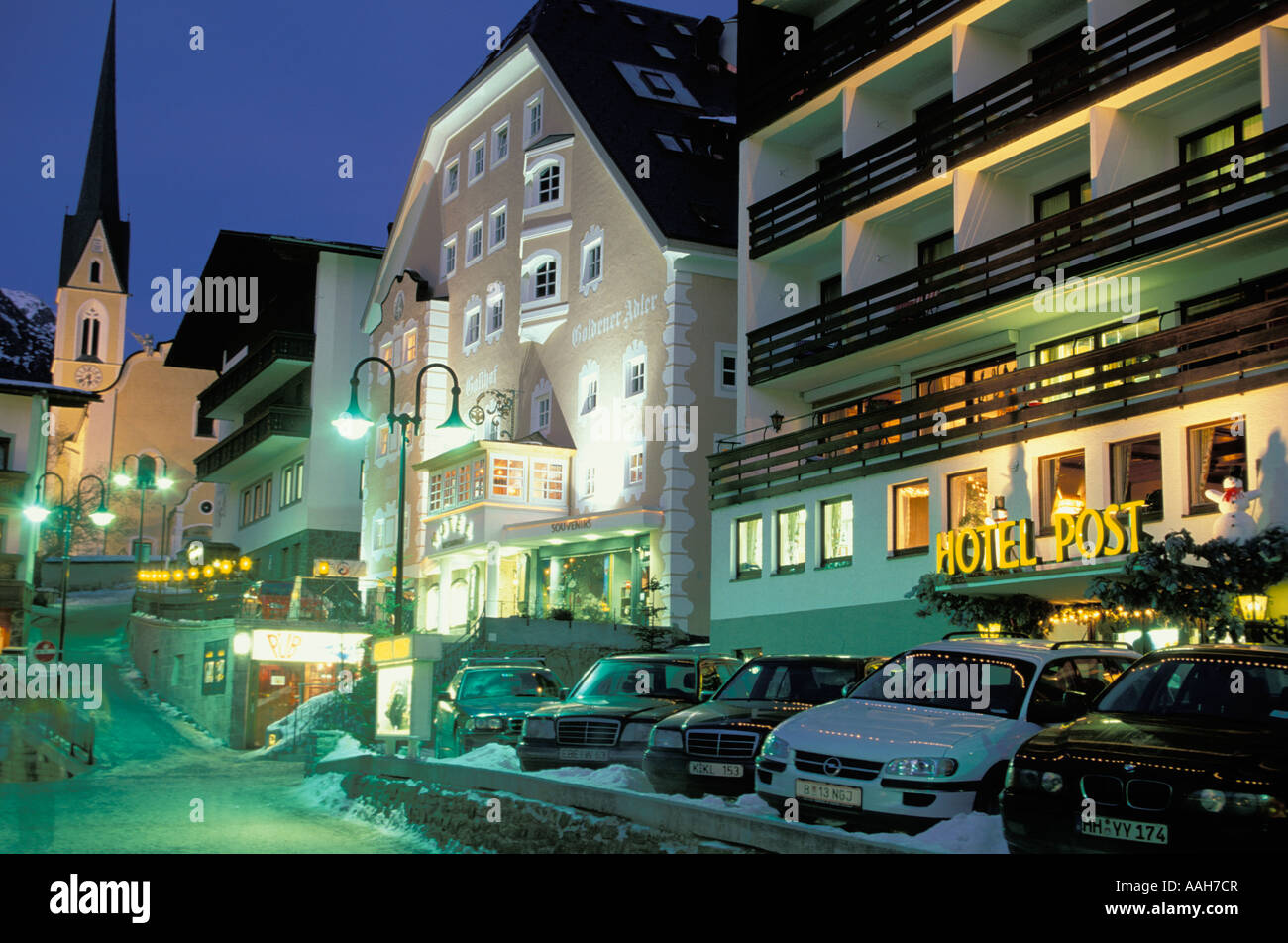 Pedestrian Area Ischgl Tyrol Austria Stock Photo - Alamy