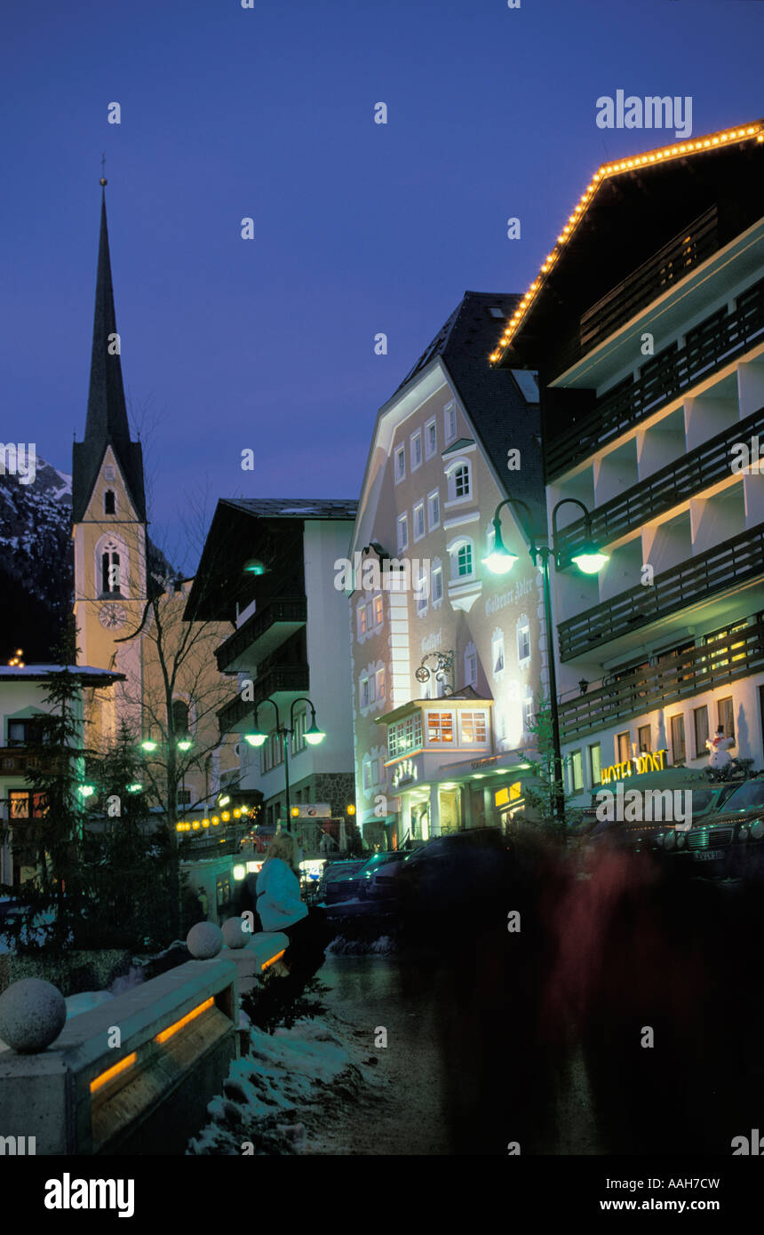 Pedestrian Area Ischgl Tyrol Austria Stock Photo - Alamy