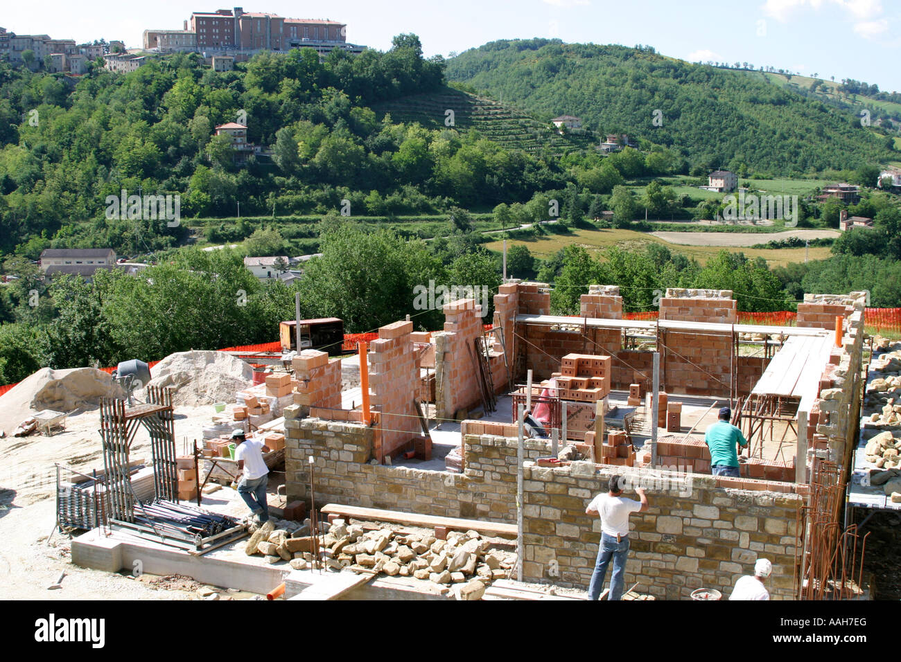 House building in the traditional style in Le Marche area of Italy ...