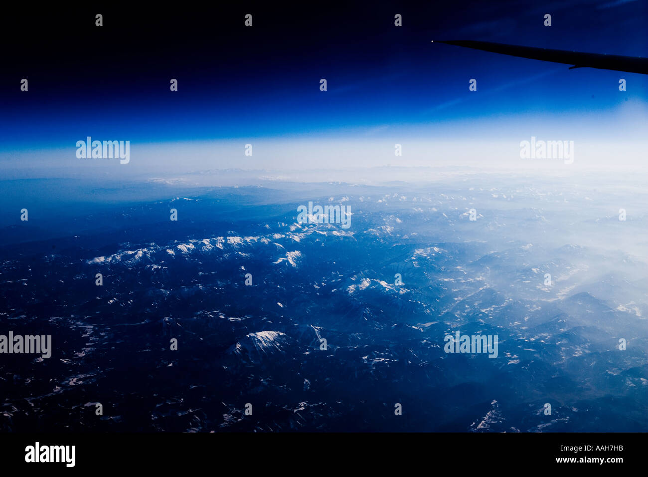 Earth from the edge of space Top of the world Atmosphere air ...