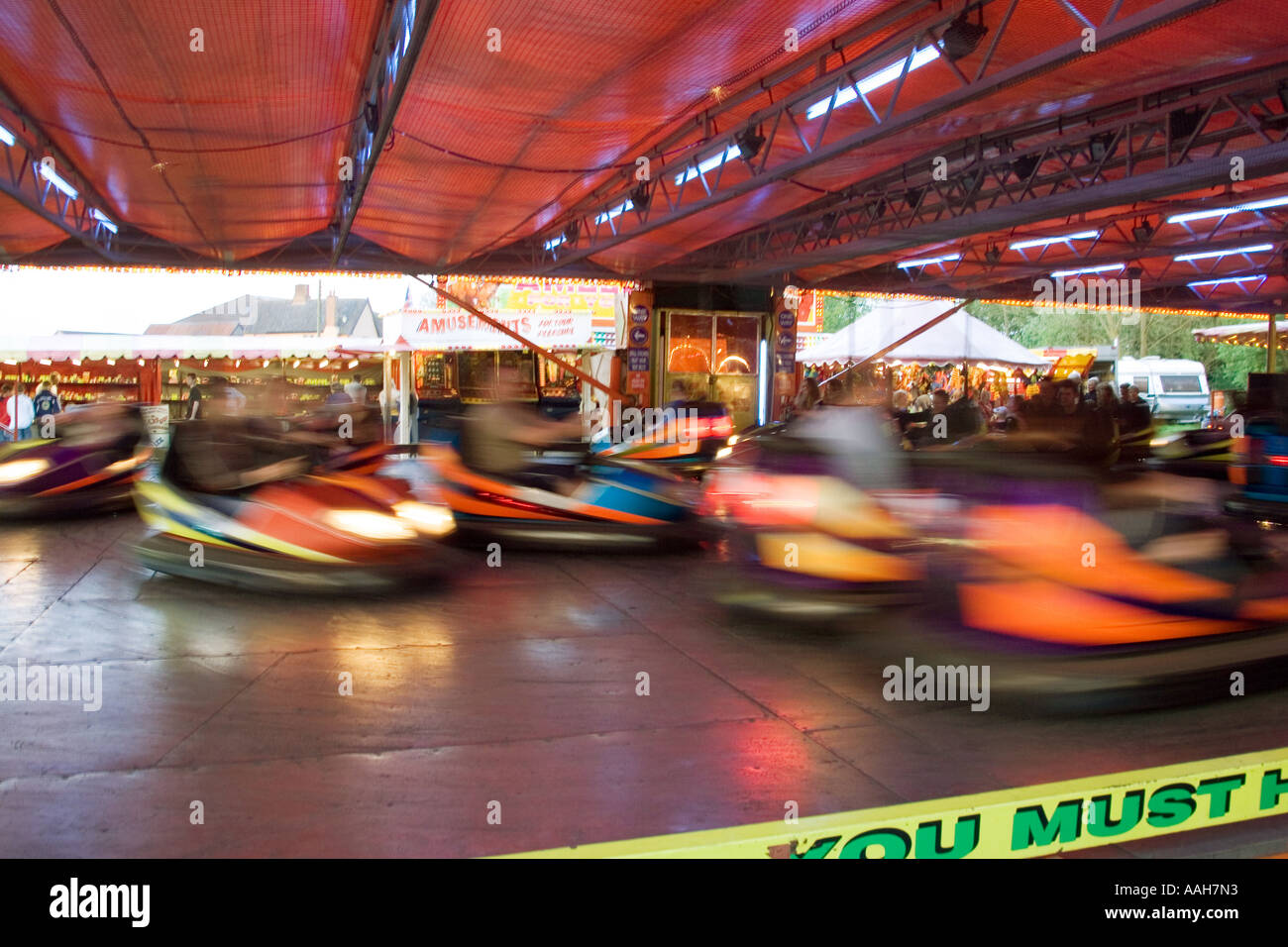 bumper cars at the funfair at Bardwell in Suffolk Stock Photo - Alamy