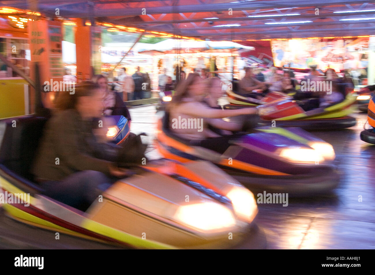 bumper cars at the funfair at Bardwell in Suffolk Stock Photo - Alamy