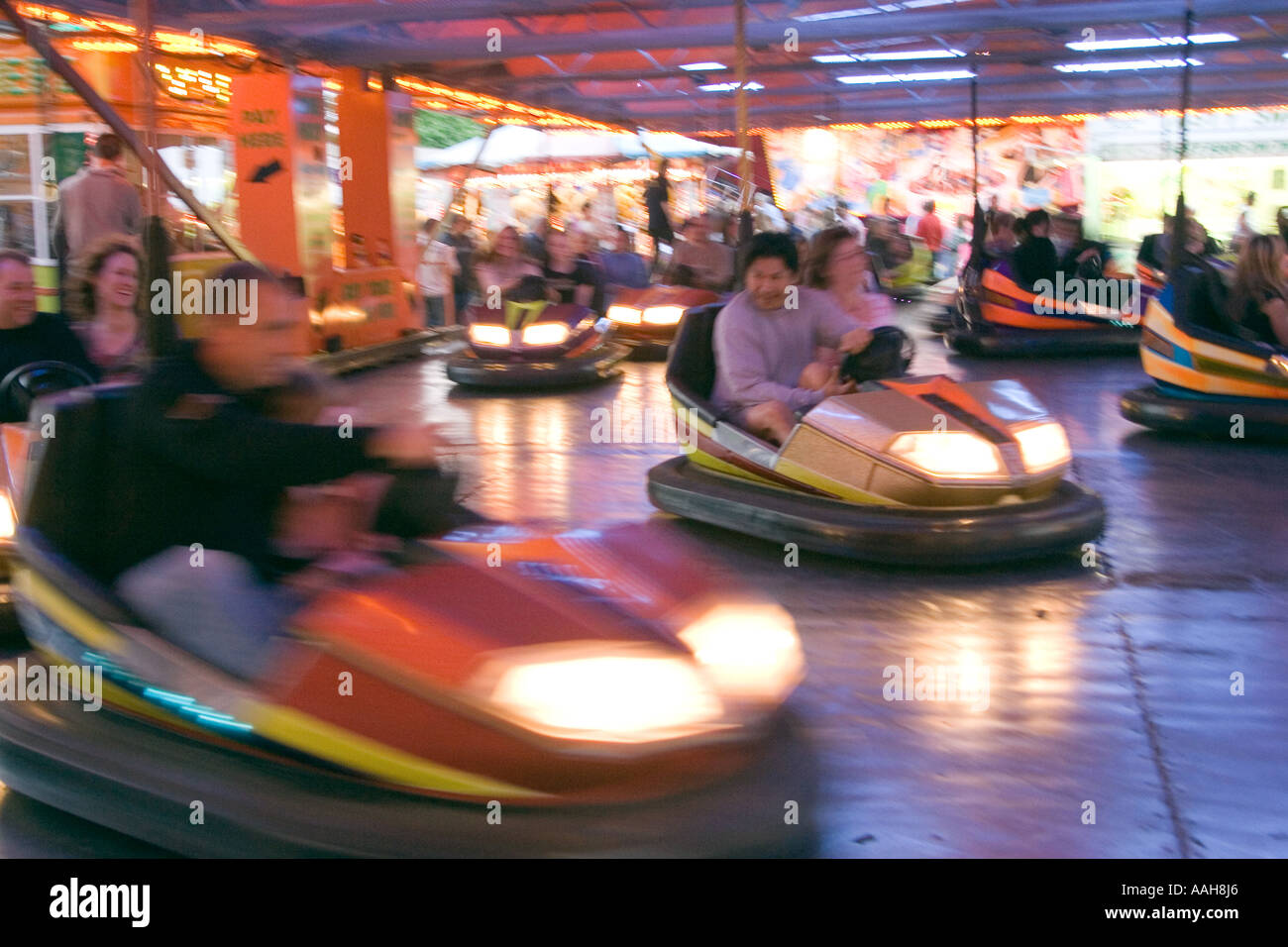 bumper cars at the funfair at Bardwell in Suffolk Stock Photo - Alamy