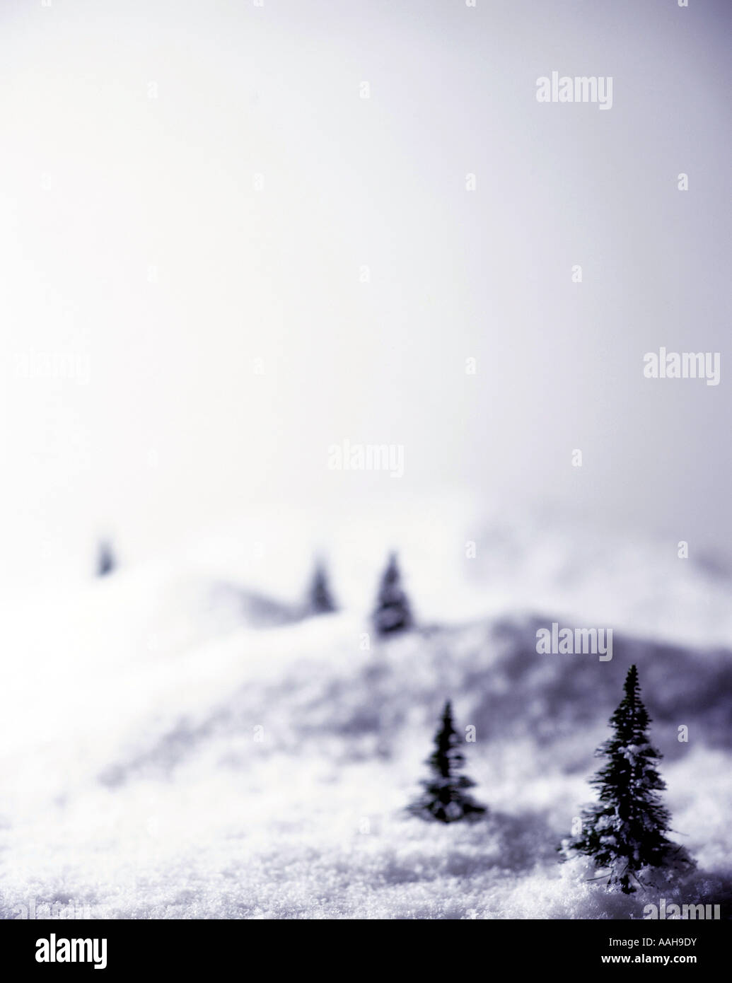 Winter scenery model Stock Photo - Alamy