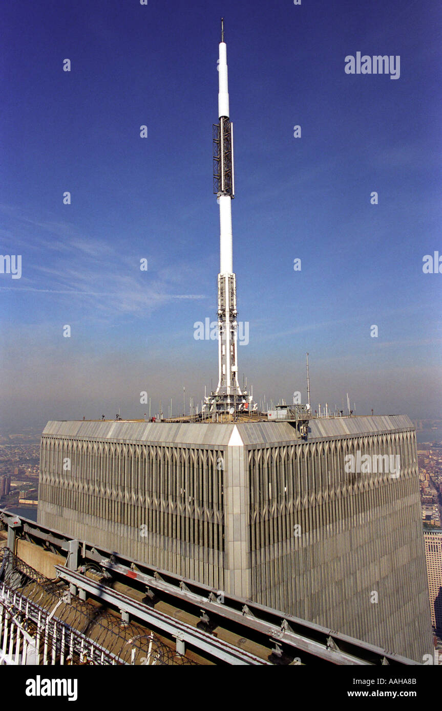 Twin towers new york aerial hi-res stock photography and images - Alamy
