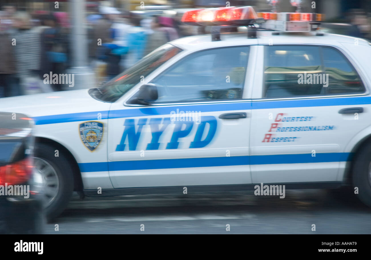 NYPD cruiser in Times Square, New York City Stock Photo - Alamy