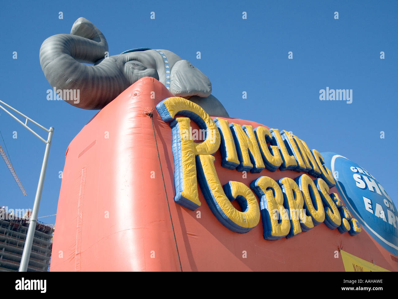 Ringling Brothers inflatable elephant in Miami Florida Stock Photo - Alamy