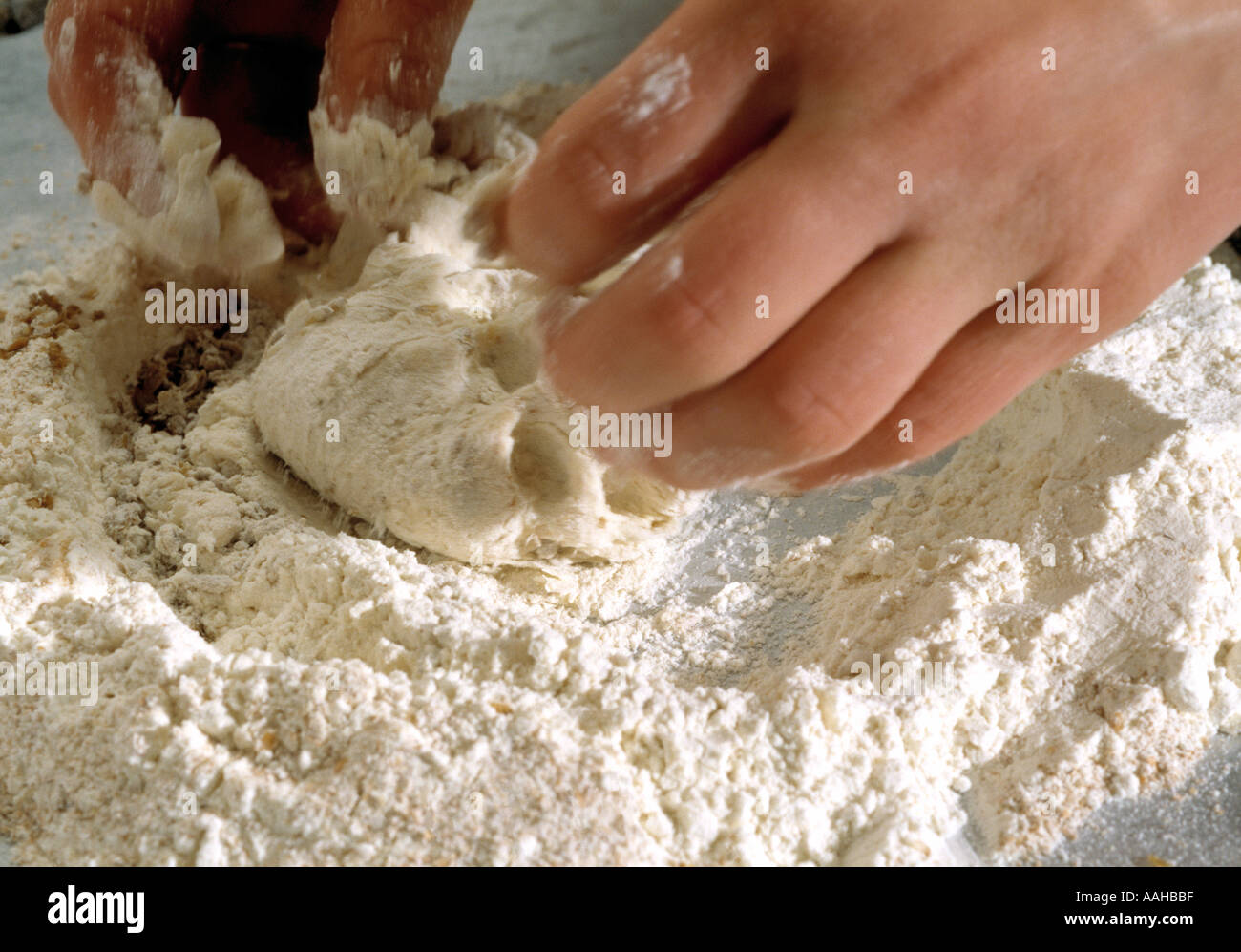 Closeup shot hands baker kneading hi-res stock photography and images ...