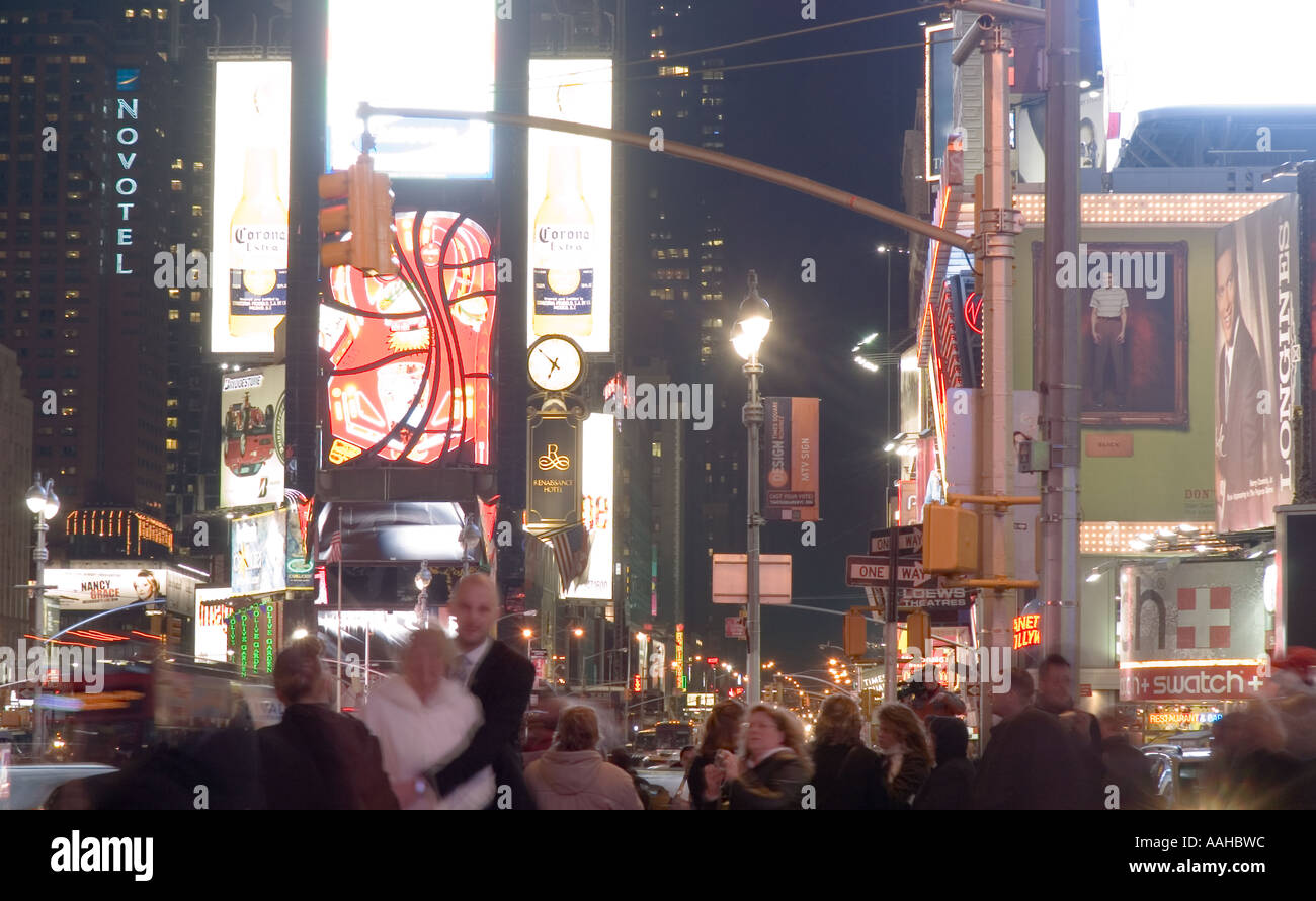 Times Square in the center of Manhattan, New York City Stock Photo - Alamy