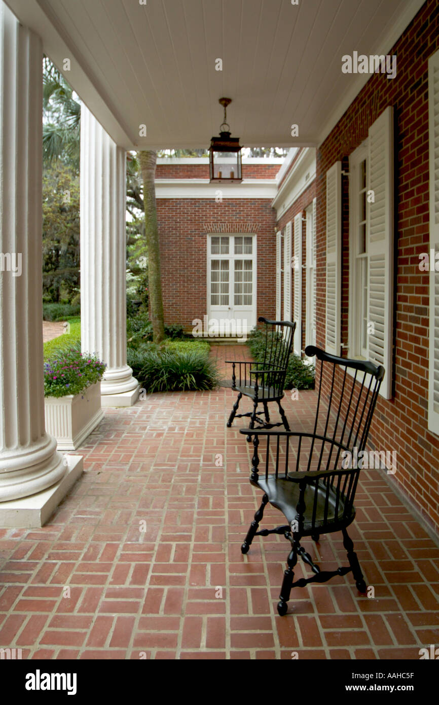 Front porch and entrance to State of Florida Governor s Mansion Stock ...