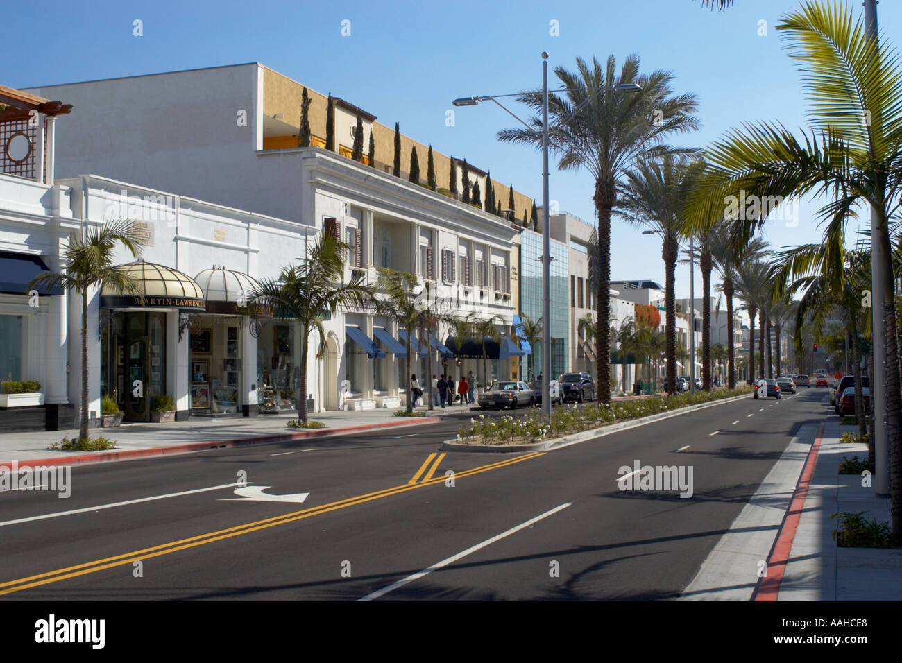 Beverly Hills street on a quiet Sunday morning Stock Photo - Alamy
