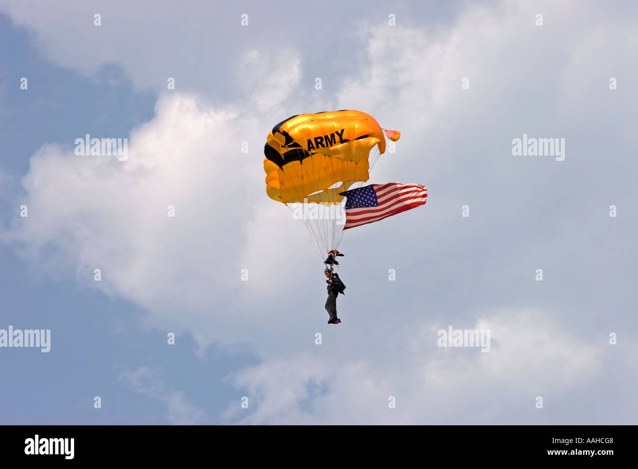 Military Army parachute team USA flag Stock Photo - Alamy