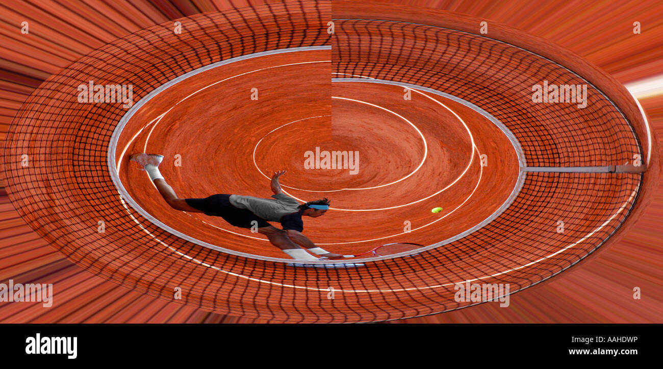A player at the French open rendered in photoshop using special effects ...