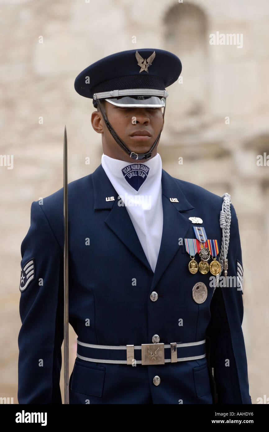 Military USAF Honor Guard Drill Team Stock Photo - Alamy
