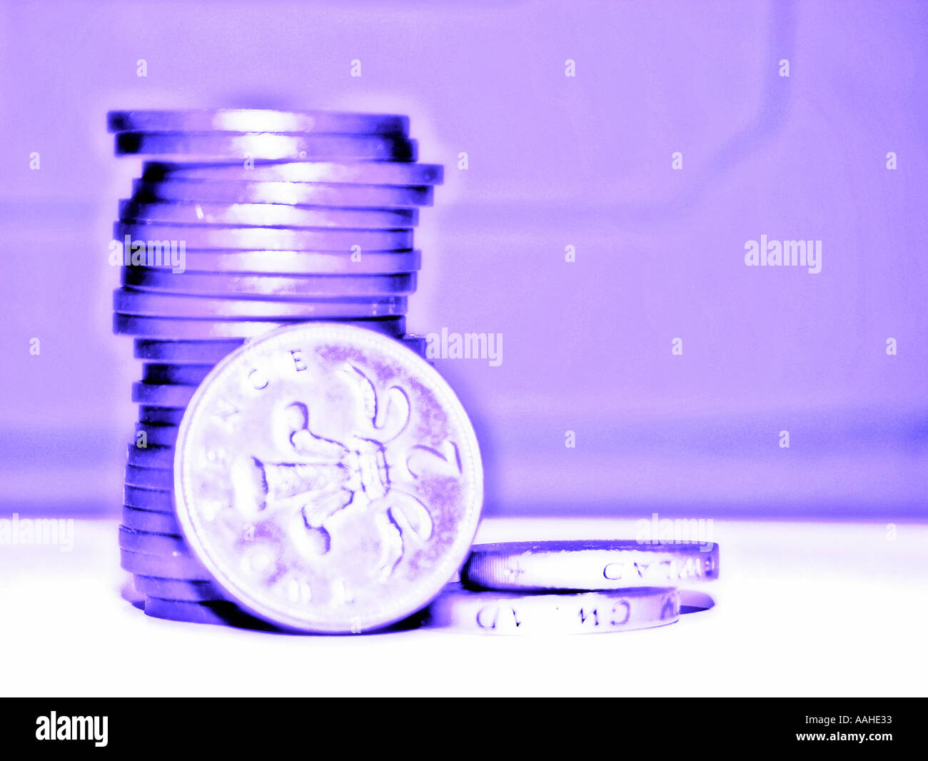 2p coins stack hi-res stock photography and images - Alamy