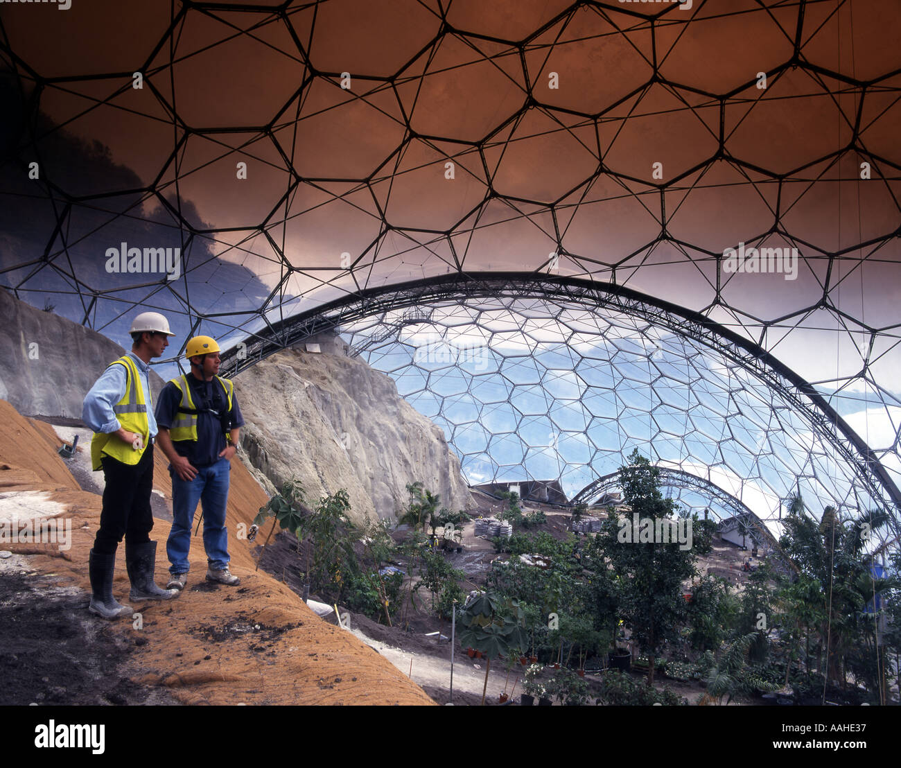 The Eden Project in Cornwall england under construction before the ...