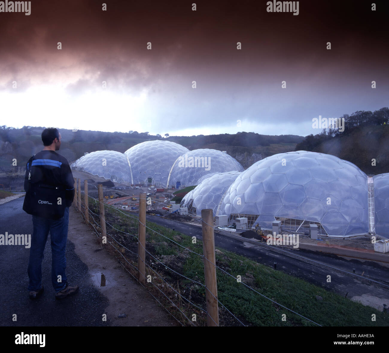 The Eden Project in Cornwall england under construction before the ...