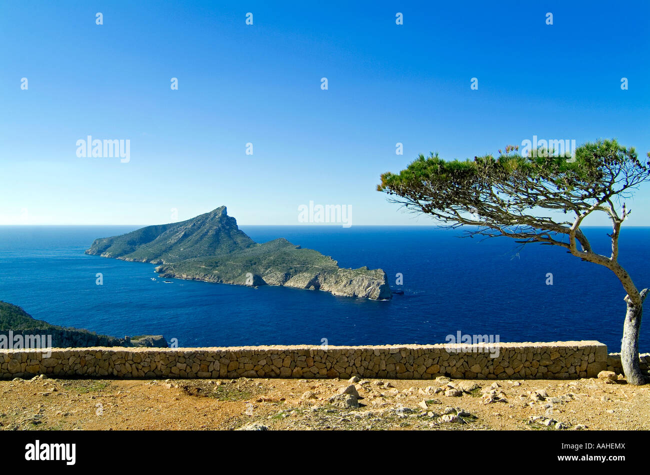 Dragonera Island Natural Park.View from La Trapa.Mallorca.Spain Stock ...
