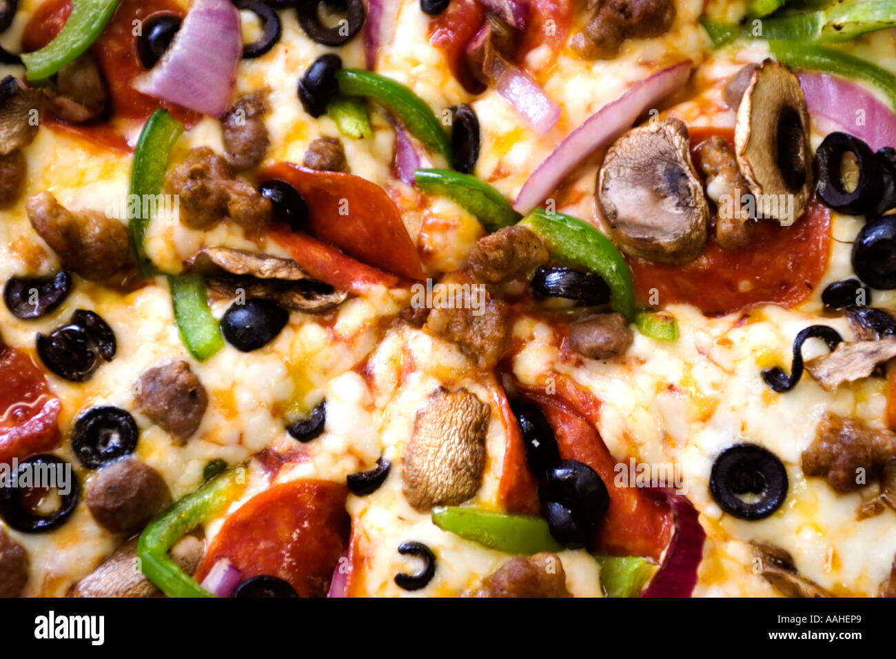 Super meat pizza hi-res stock photography and images - Alamy