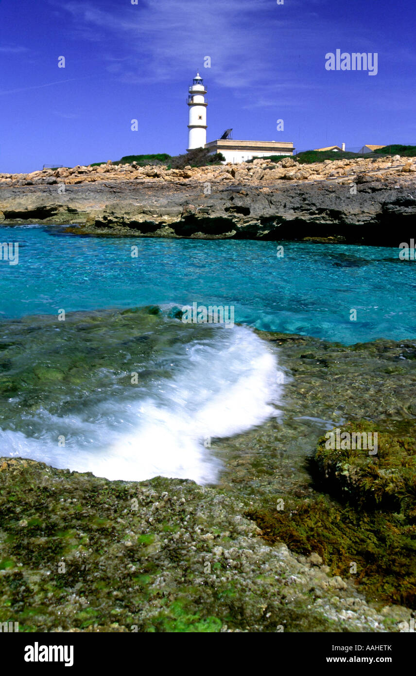 Lighthouse.Cap Salines.Mallorca Island.Spain Stock Photo - Alamy