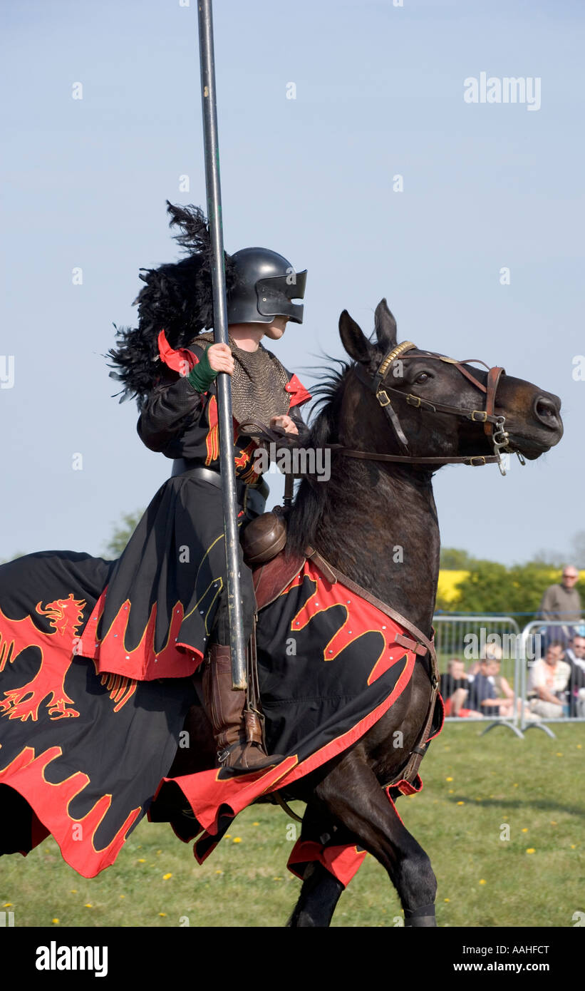 Jousting knight charging hi-res stock photography and images - Alamy