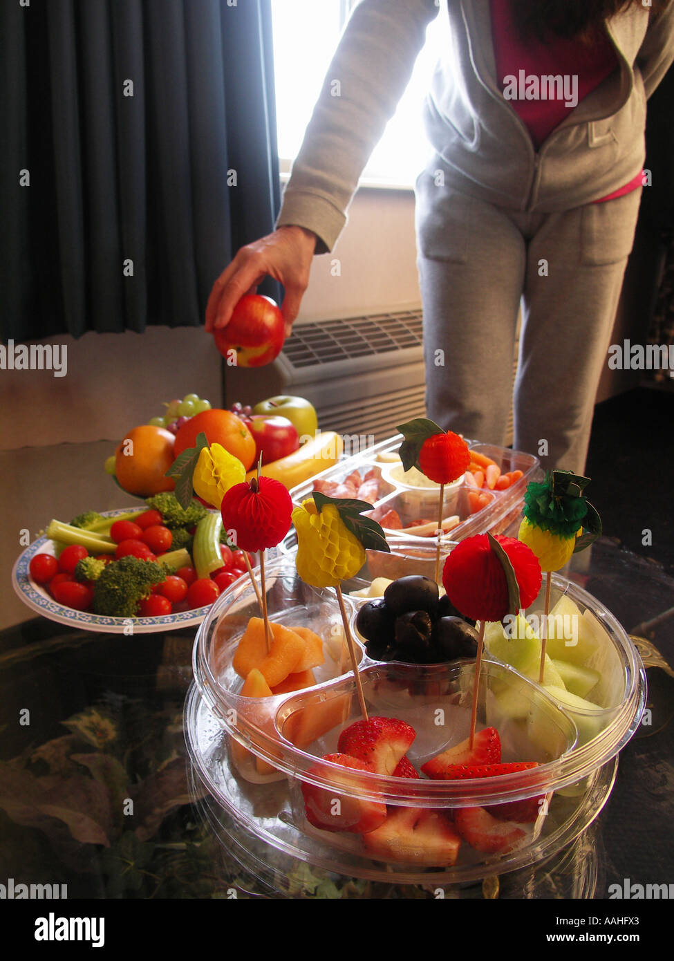 Woman Choosing Healthful Food Stock Photo - Alamy