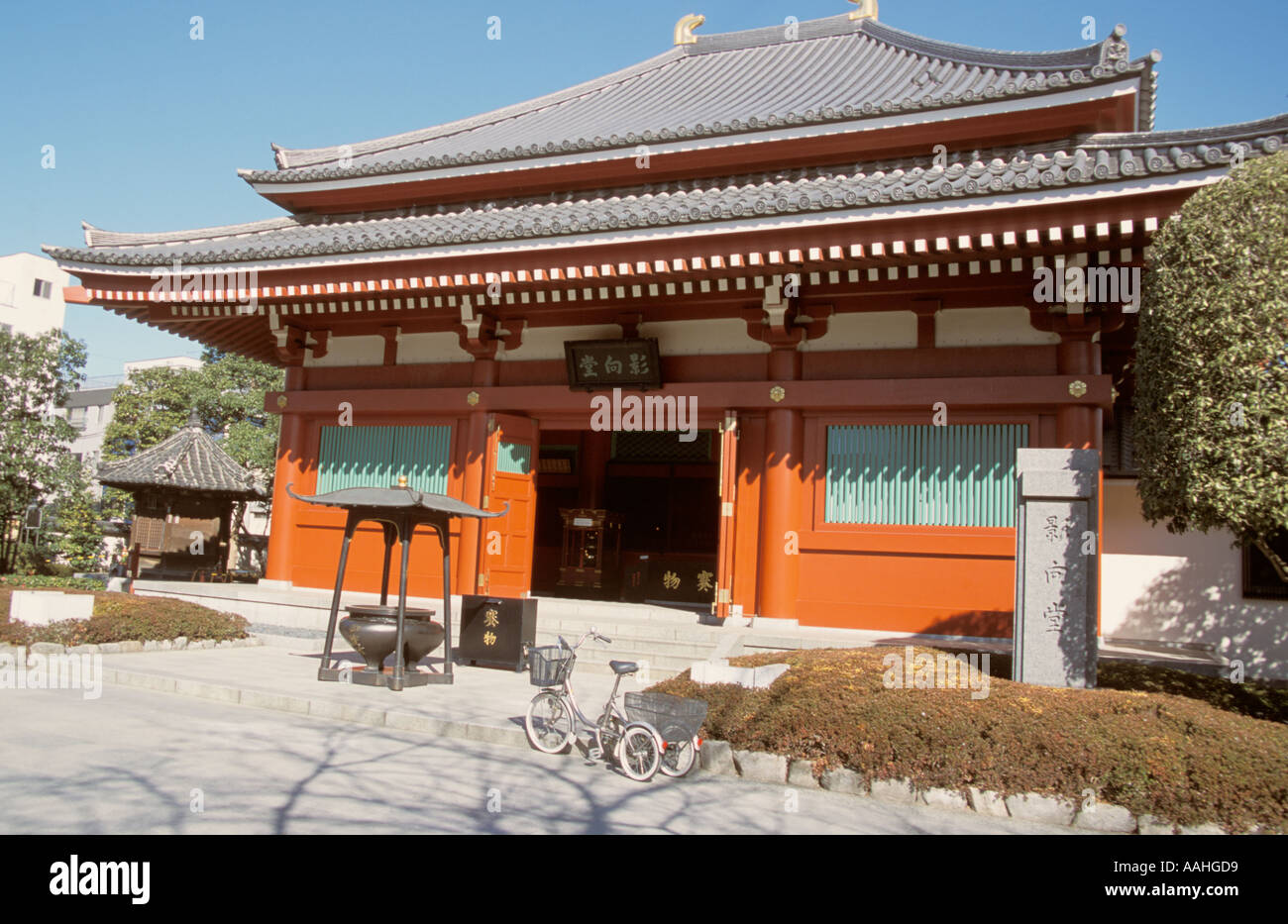 Japan Tokyo Asakusa Temple Small Shrine Temple in main temple precincts ...