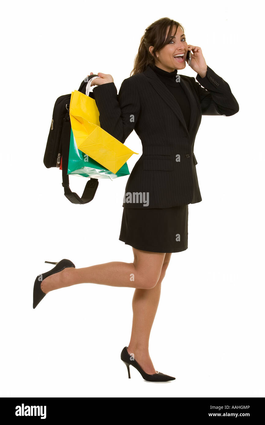 Busy career woman Stock Photo - Alamy
