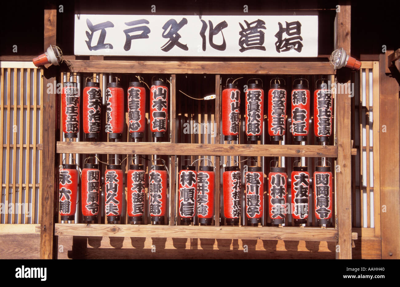 Japan Tokyo Asakusa Lamps outside a restaurant Bar Red Lantern Stock ...