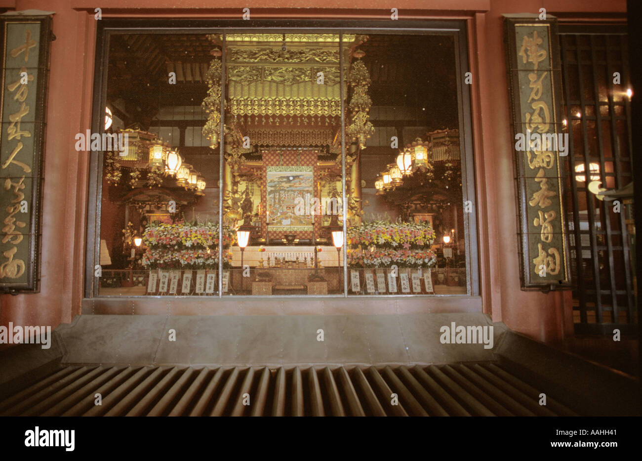 Japan Tokyo Asakusa Temple interior of Sensoji Temple also known as the ...