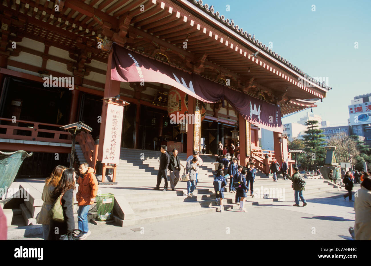 Japan Tokyo Asakusa Temple Entrance to Sensoji Temple also known as the ...