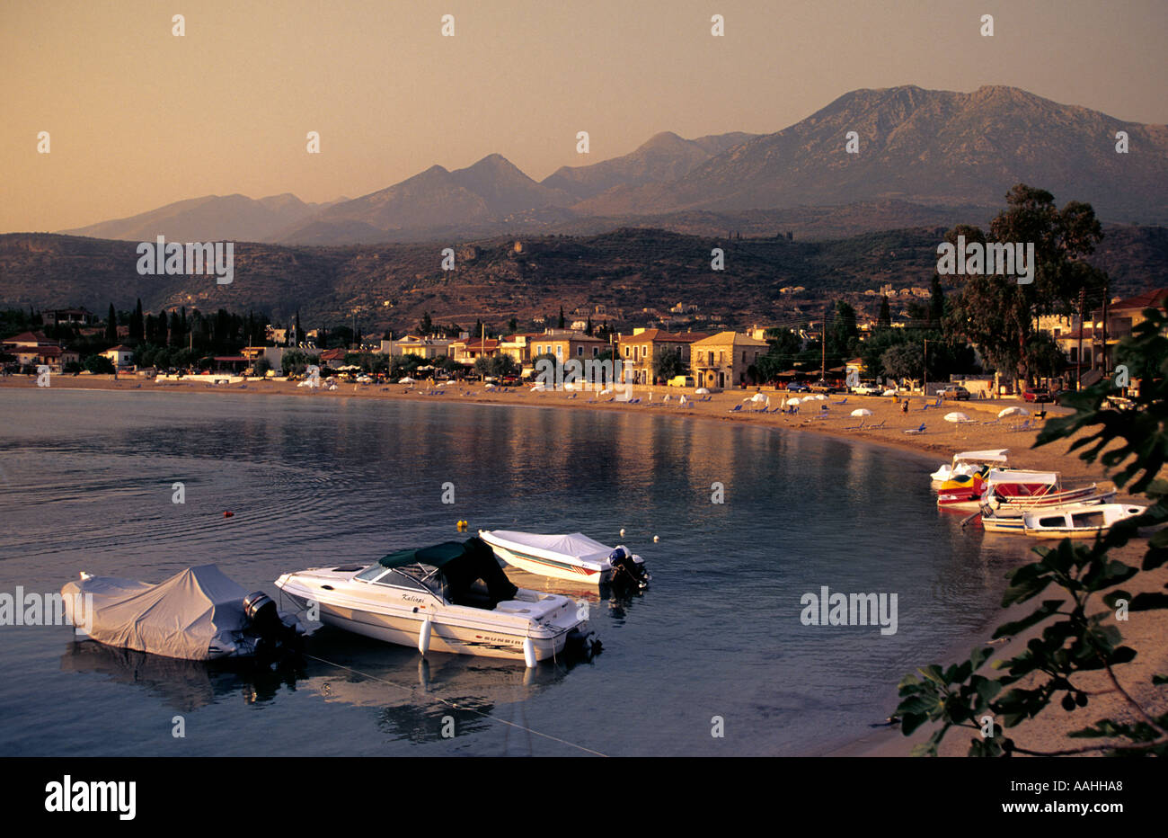 greece peloponnese mani peninsula stoupa a view of the main beach Stock ...