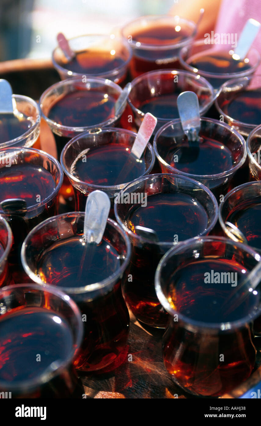 turkey turkish food and drink tea Stock Photo - Alamy
