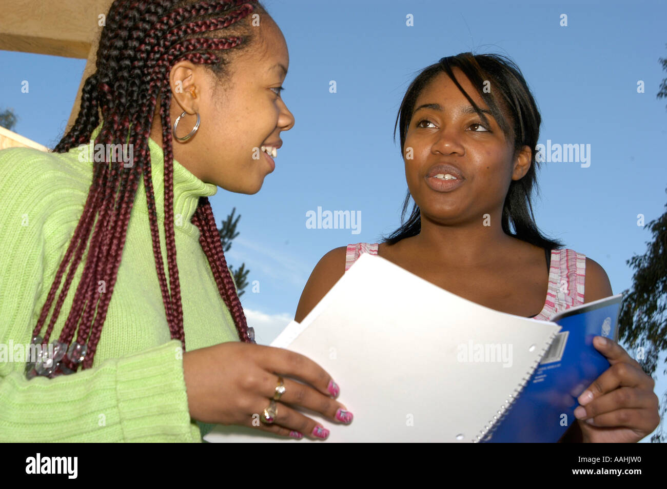 Two twenty something black African American female college students ...