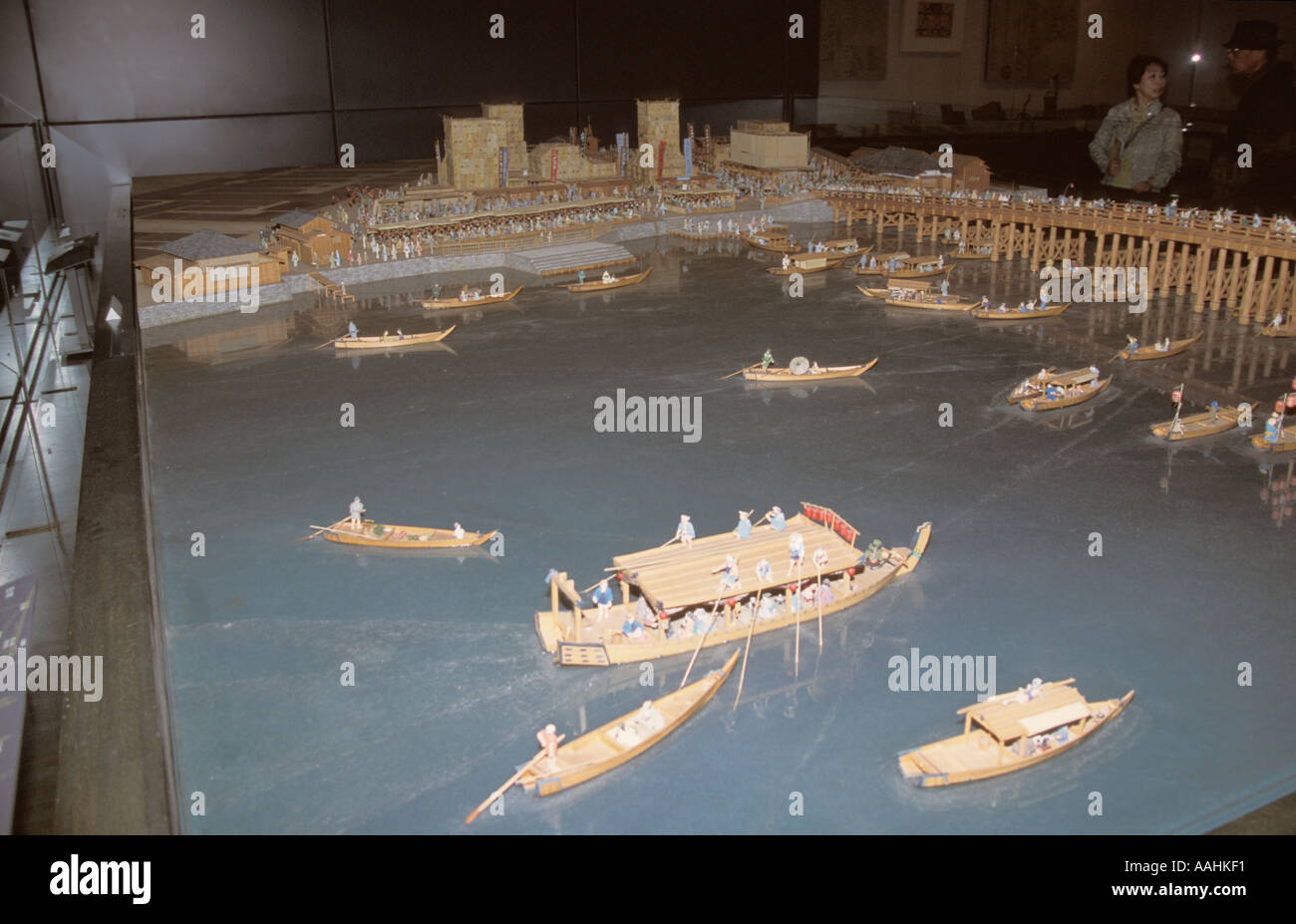 Japan Tokyo Edo Tokyo Museum Model of harbour Stock Photo - Alamy