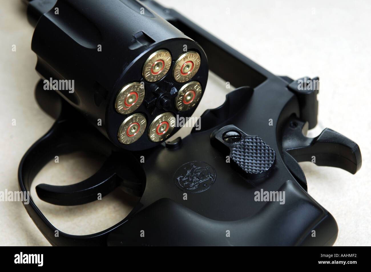 a 357 magnum revolver with 44 bullets in the chamber Stock Photo - Alamy