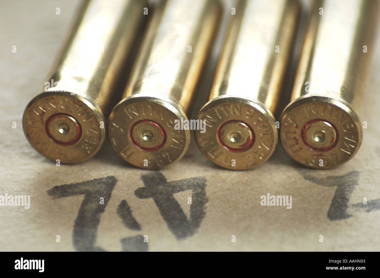 a row of 44 bullets ammunition Stock Photo - Alamy