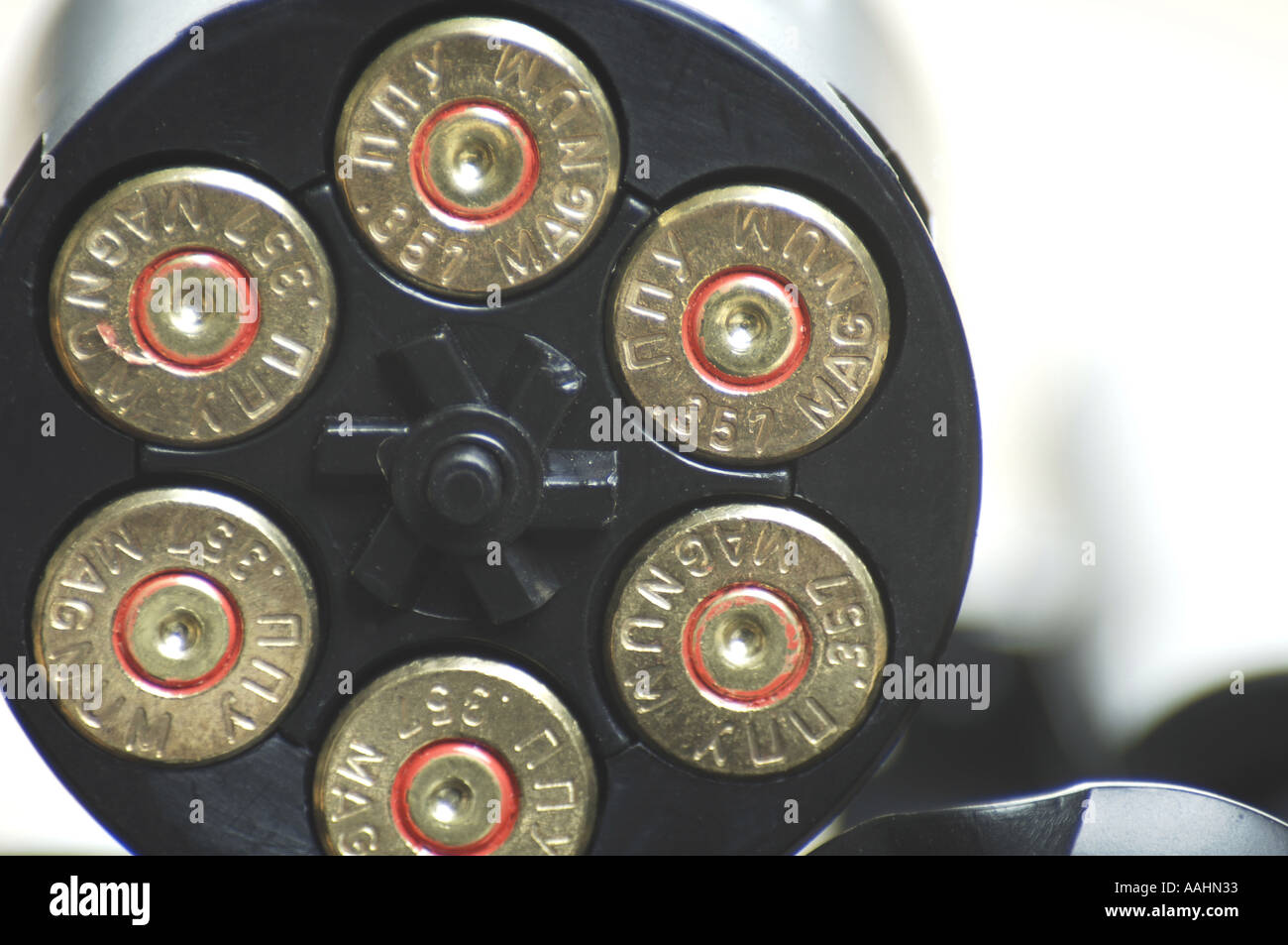 a 357 magnum revolver with 44 bullets in the chamber Stock Photo ...